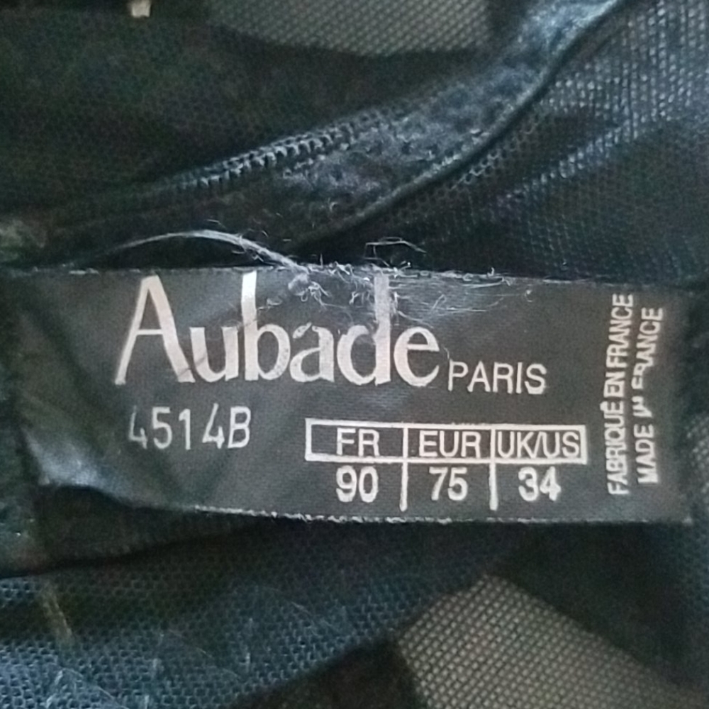 Aubade Paris Intimate Bra Set Black & Champagne Appli… - Gem